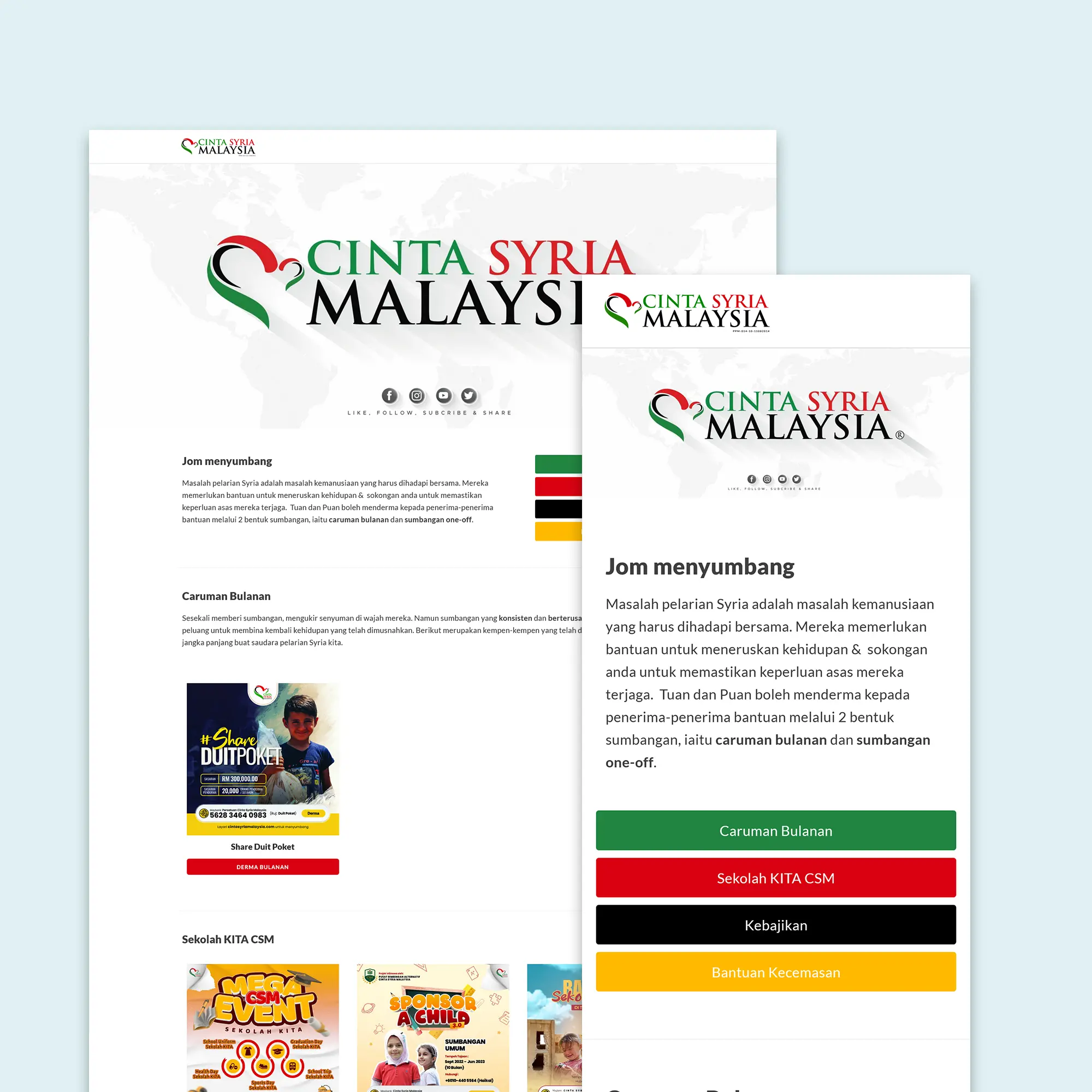 Cinta Syria Malaysia (Donation) - Portfolio LamanWeb