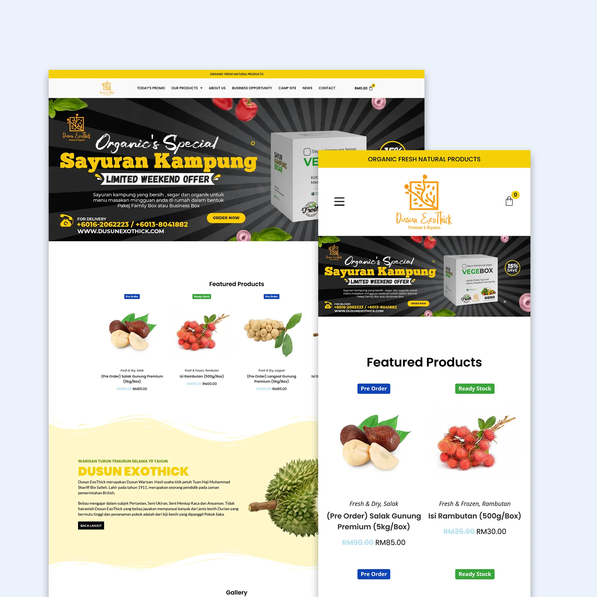 Dusun Exothick - Portfolio LamanWeb