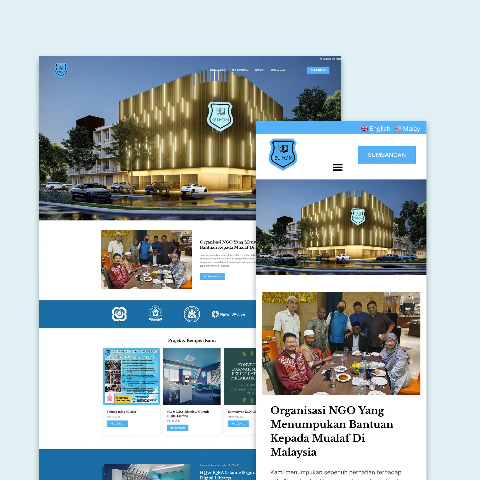 Pertubuhan Islam Bersatu Kuala Lumpur (ISUFOM KL) - Portfolio LamanWeb