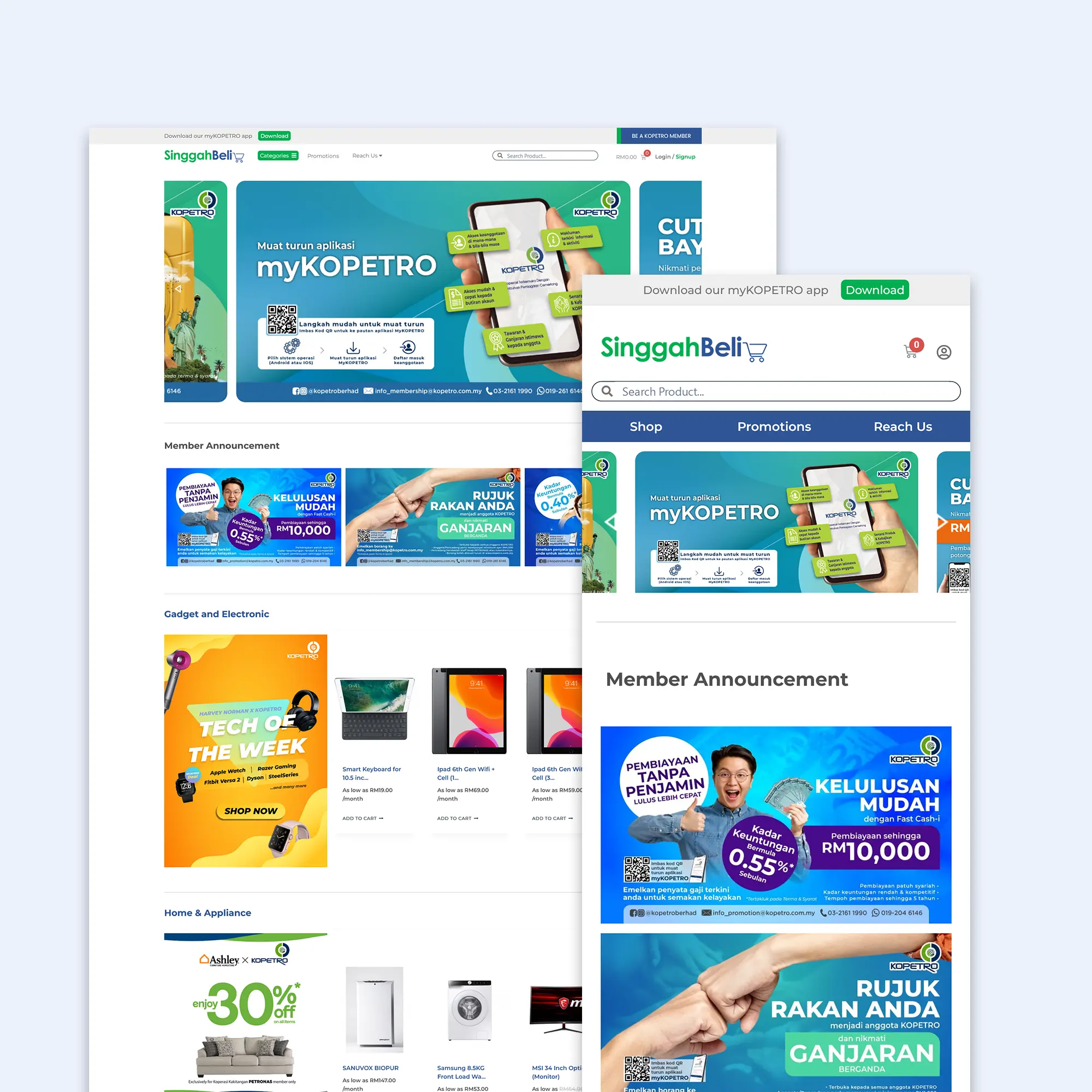 SinggahBeli - Portfolio LamanWeb
