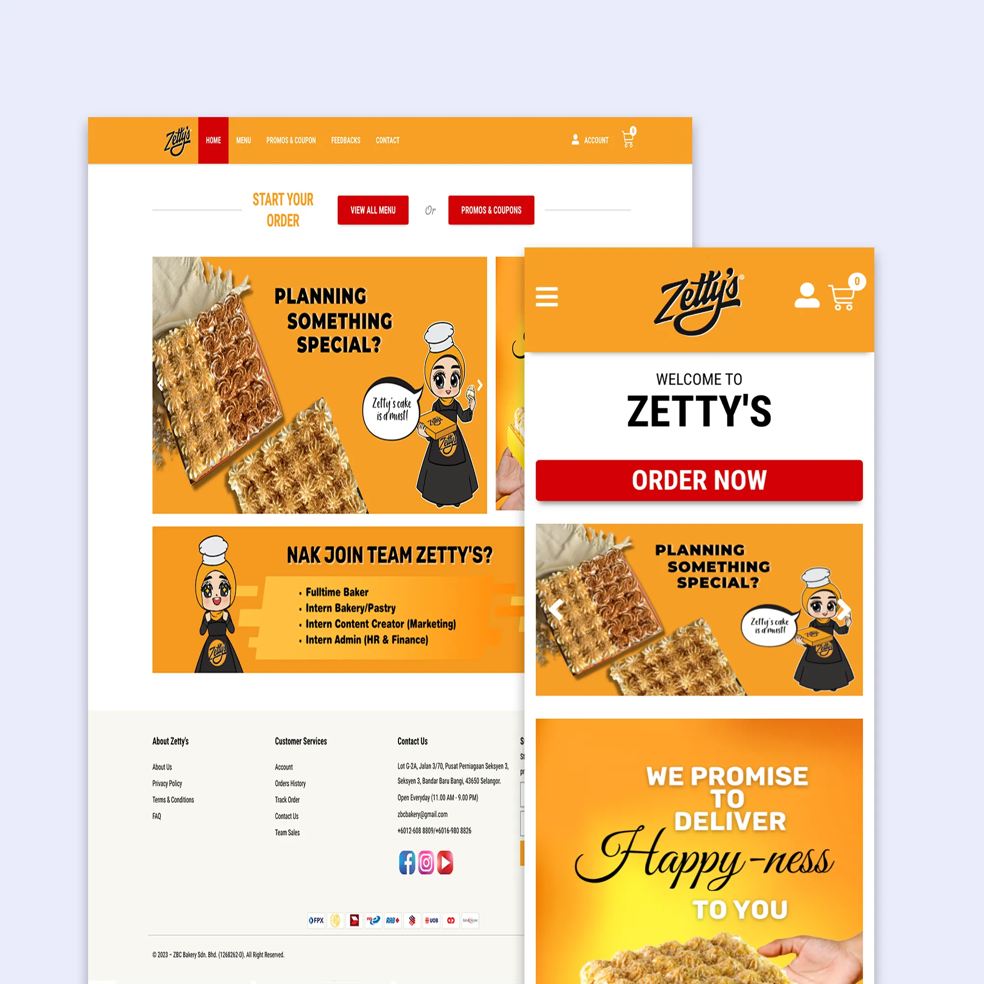 Zetty's Bakery - Portfolio LamanWeb