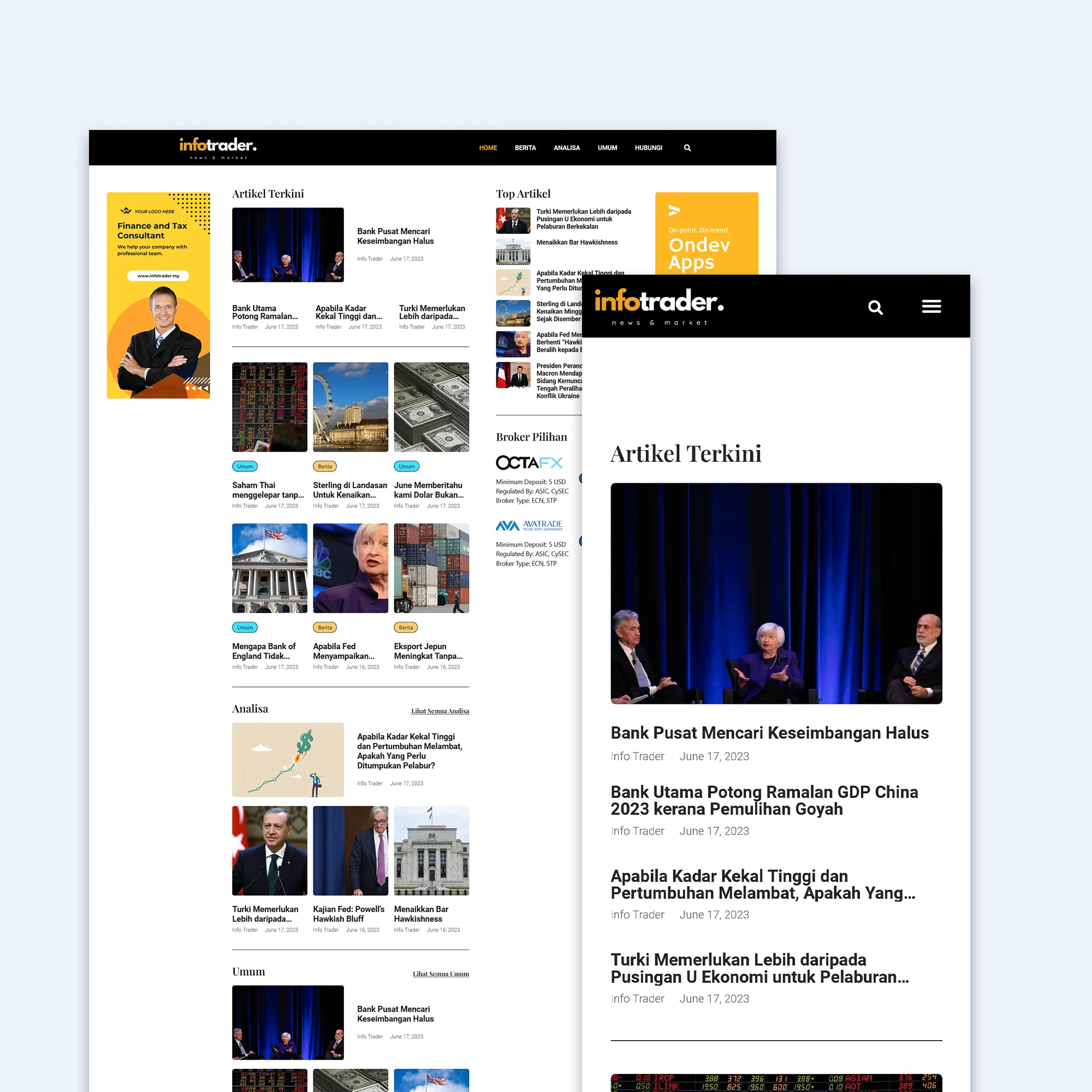 Info Trader - Portfolio LamanWeb