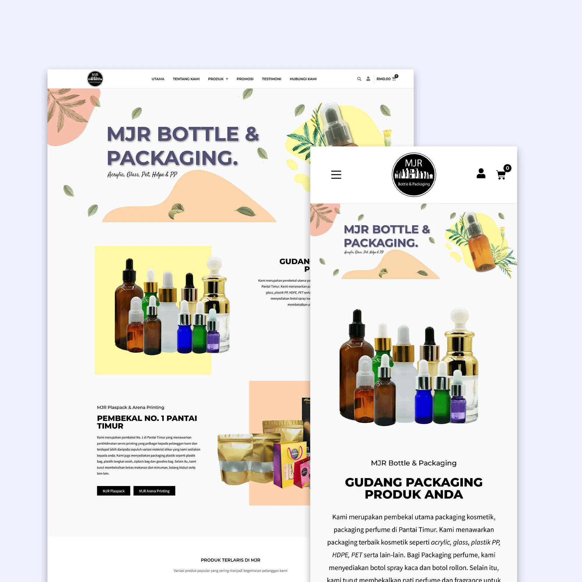 MJR Bottle & Packaging - Portfolio LamanWeb